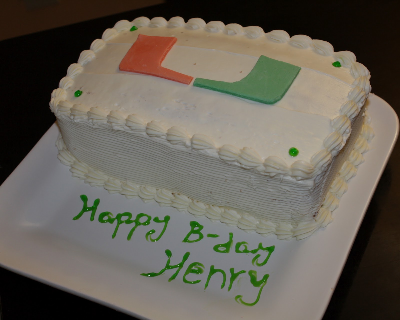 Sweet Moments: Miami Hurricanes Cake