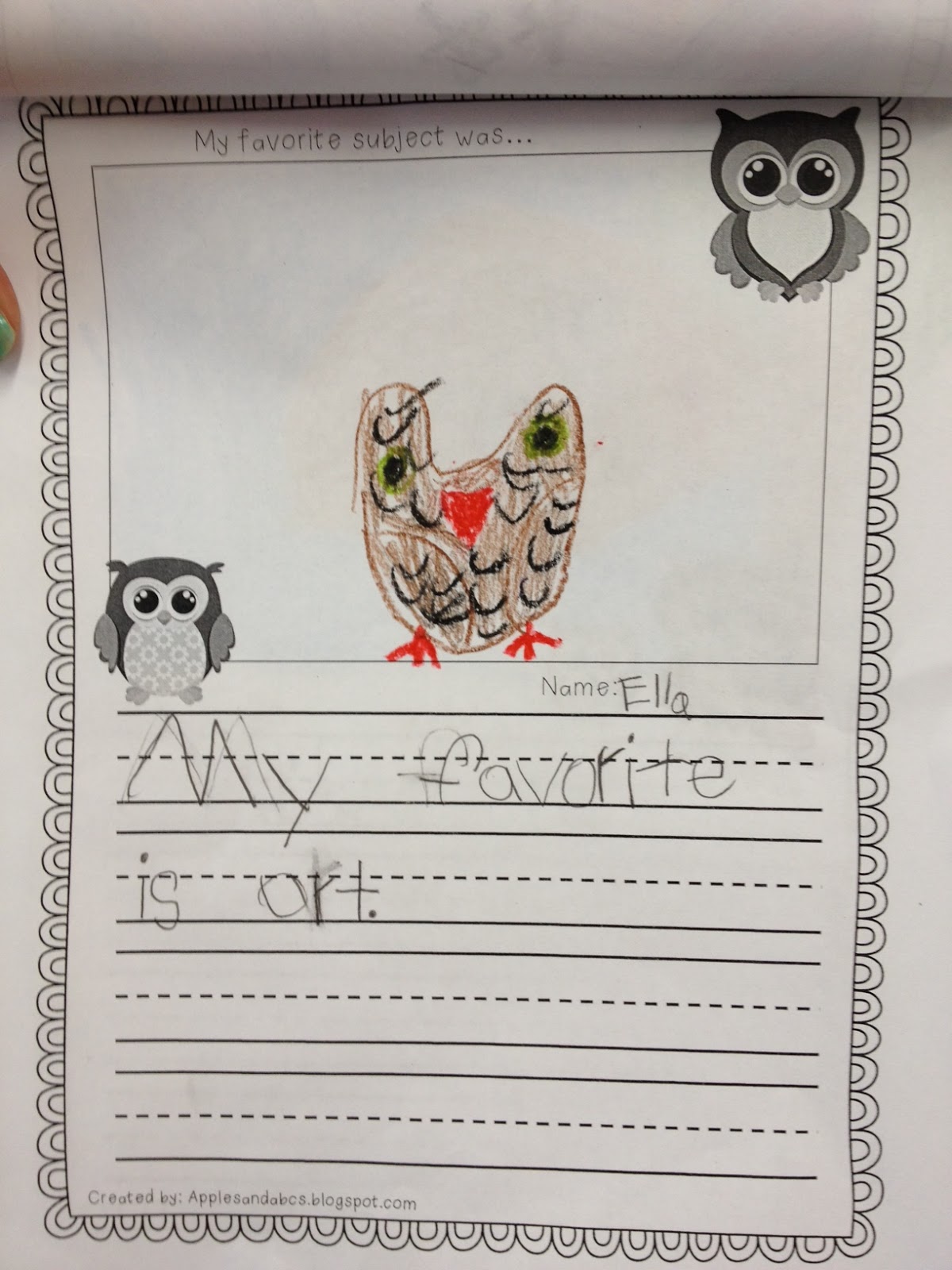 Kindergarten Was a Hoot Bulletin Board - Apples & ABC's