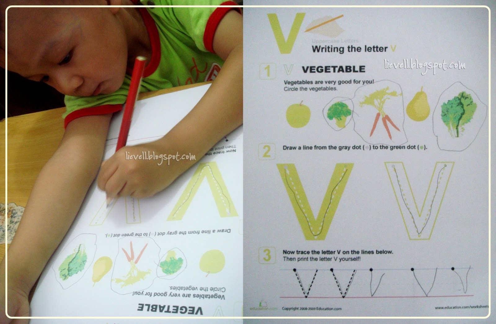 Preschool : Letter V and Valentine - Lievell