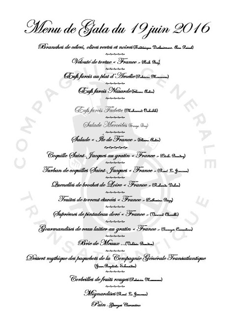 De Honesta Voluptate: Menu de Gala 19 juin 2016