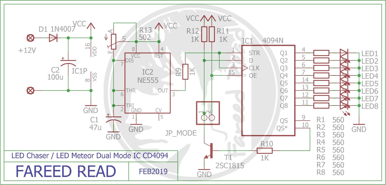 Membuat Lampu Jetbus Dual Mode Menggunakan IC 4094 - Fareed Read's Blog
