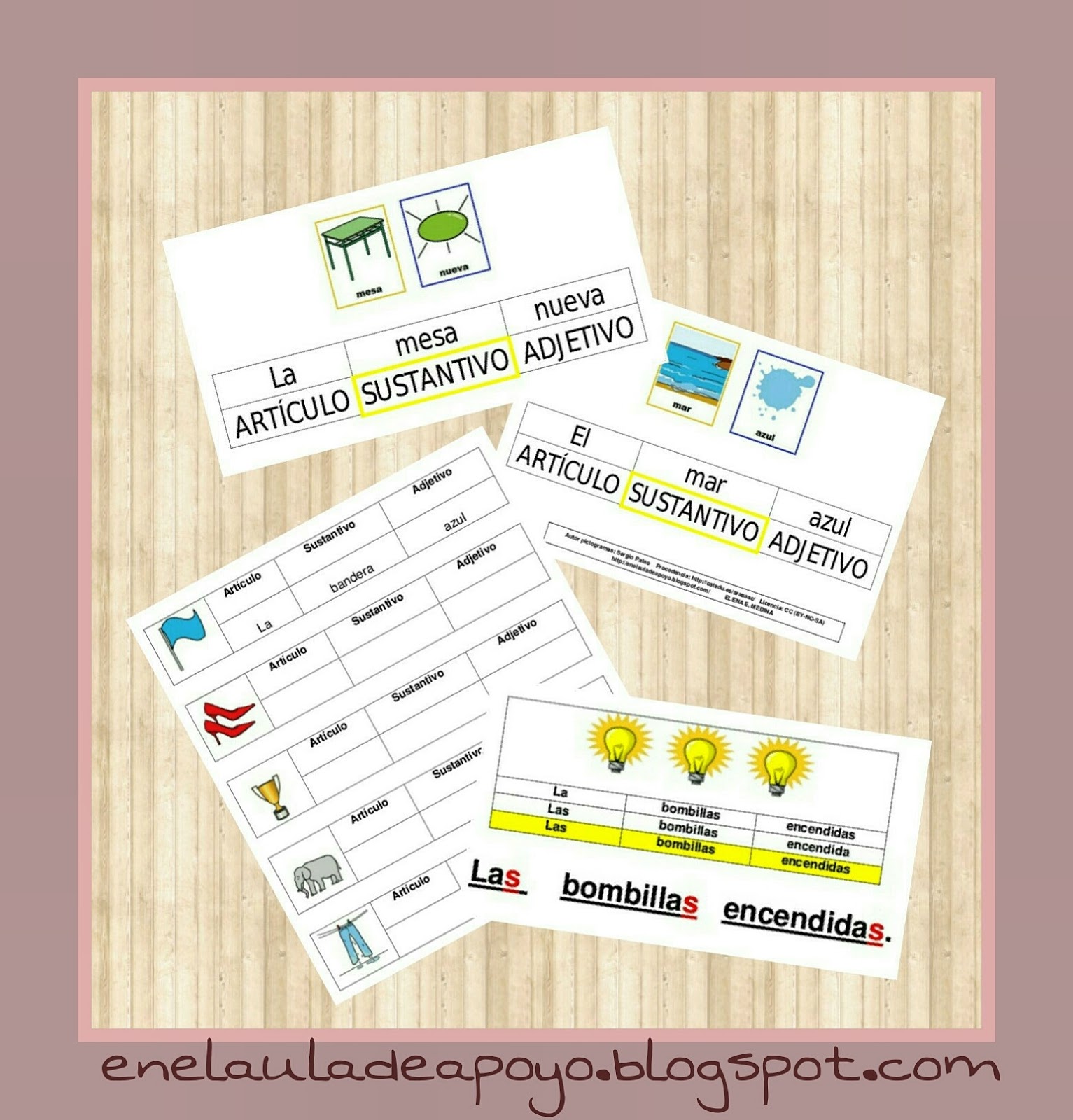 EN EL AULA DE APOYO: SUSTANTIVOS