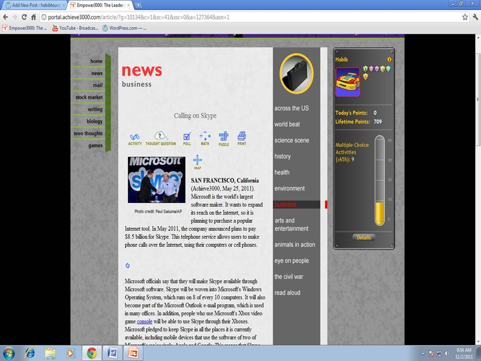 Trabajos de taller ñ____ñ: Achieve 3000