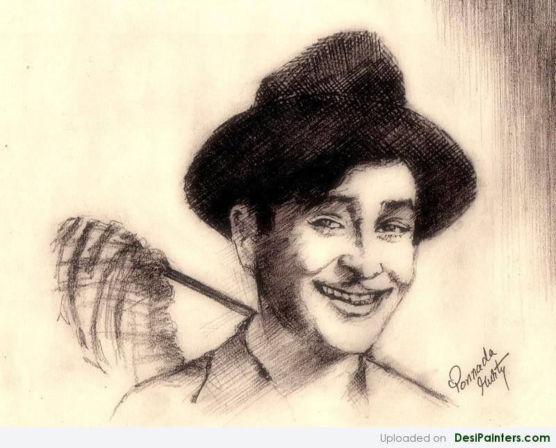 TELUGU WEB WORLD: PENCIL SKETCH OF THE GREAT RAJ KAPOOR