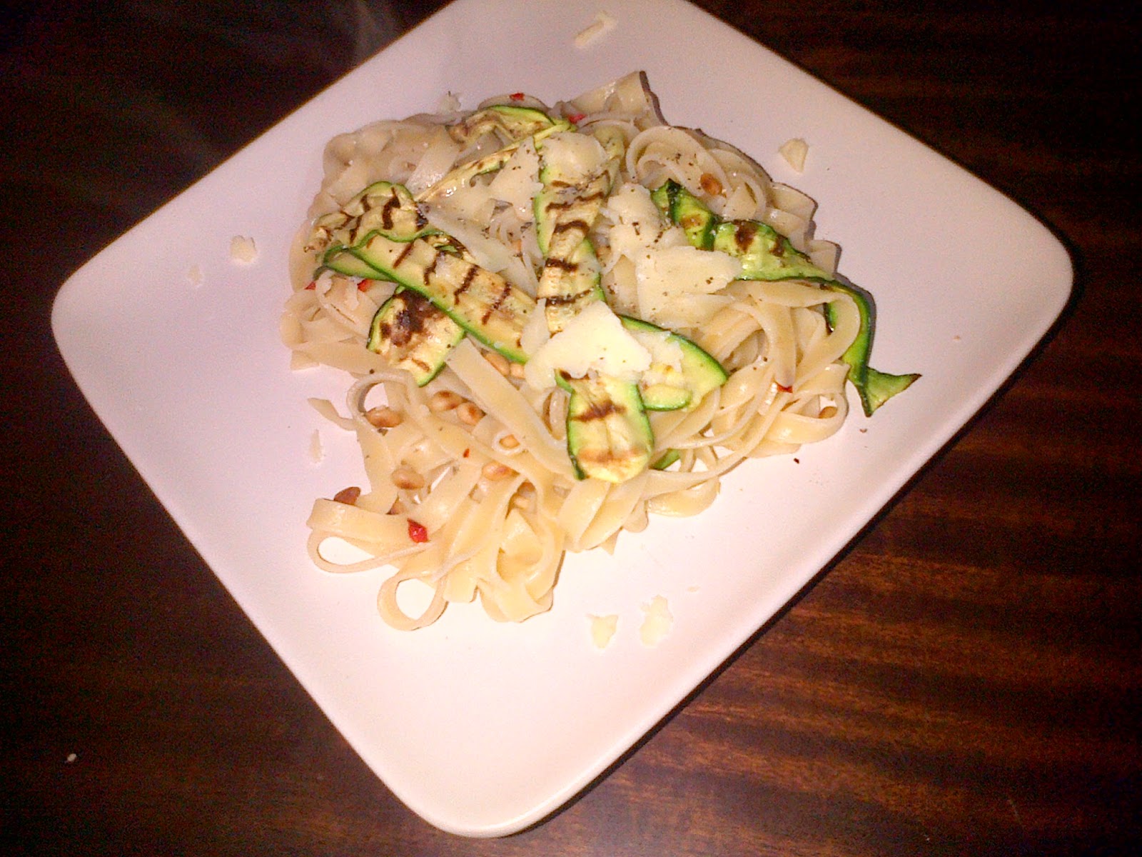 Sick of Nut Loaf: Courgette, Chilli and Pine Nut Tagliatelle