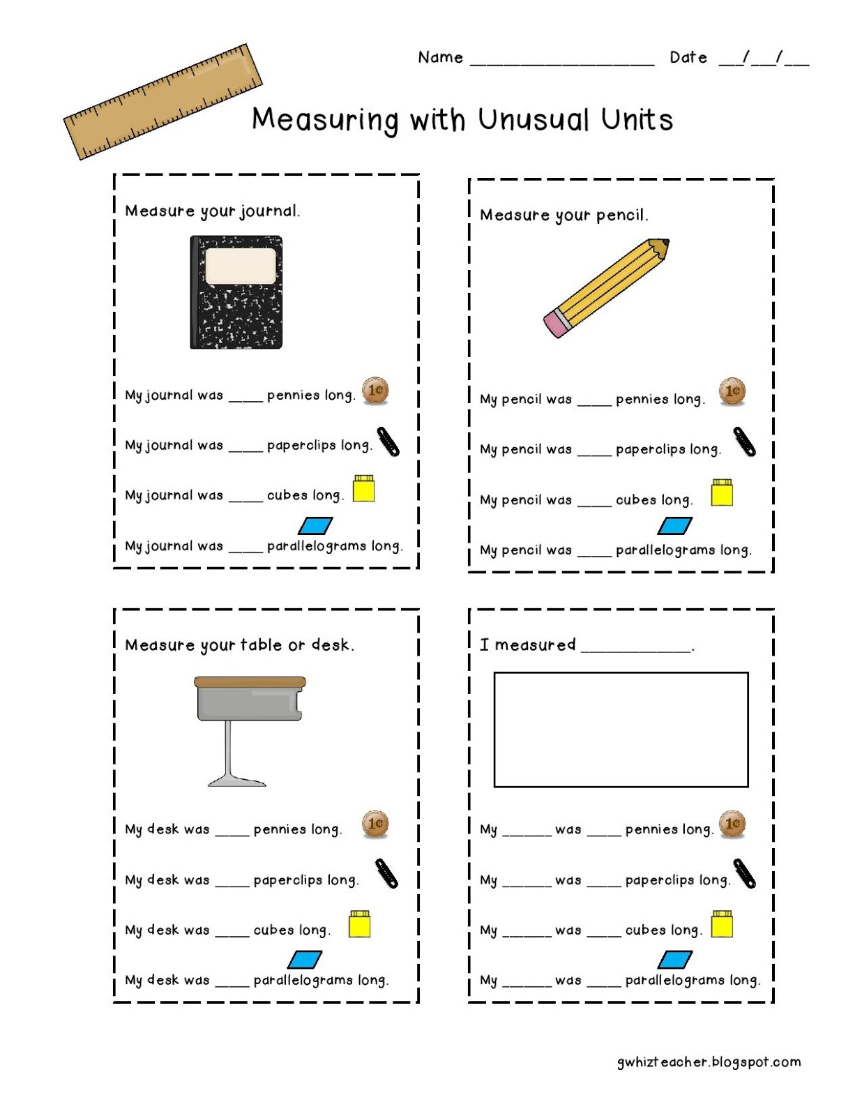 gwhizteacher: Measuring with Unusual Units