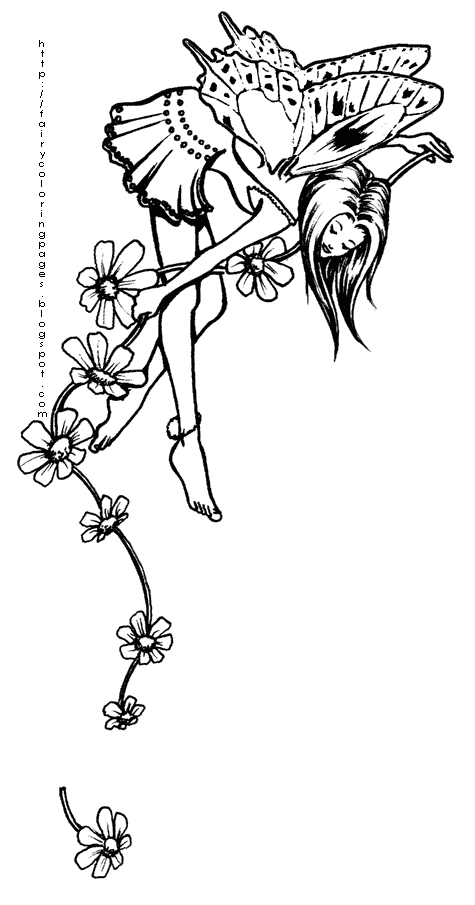 FAIRY COLORING PAGES