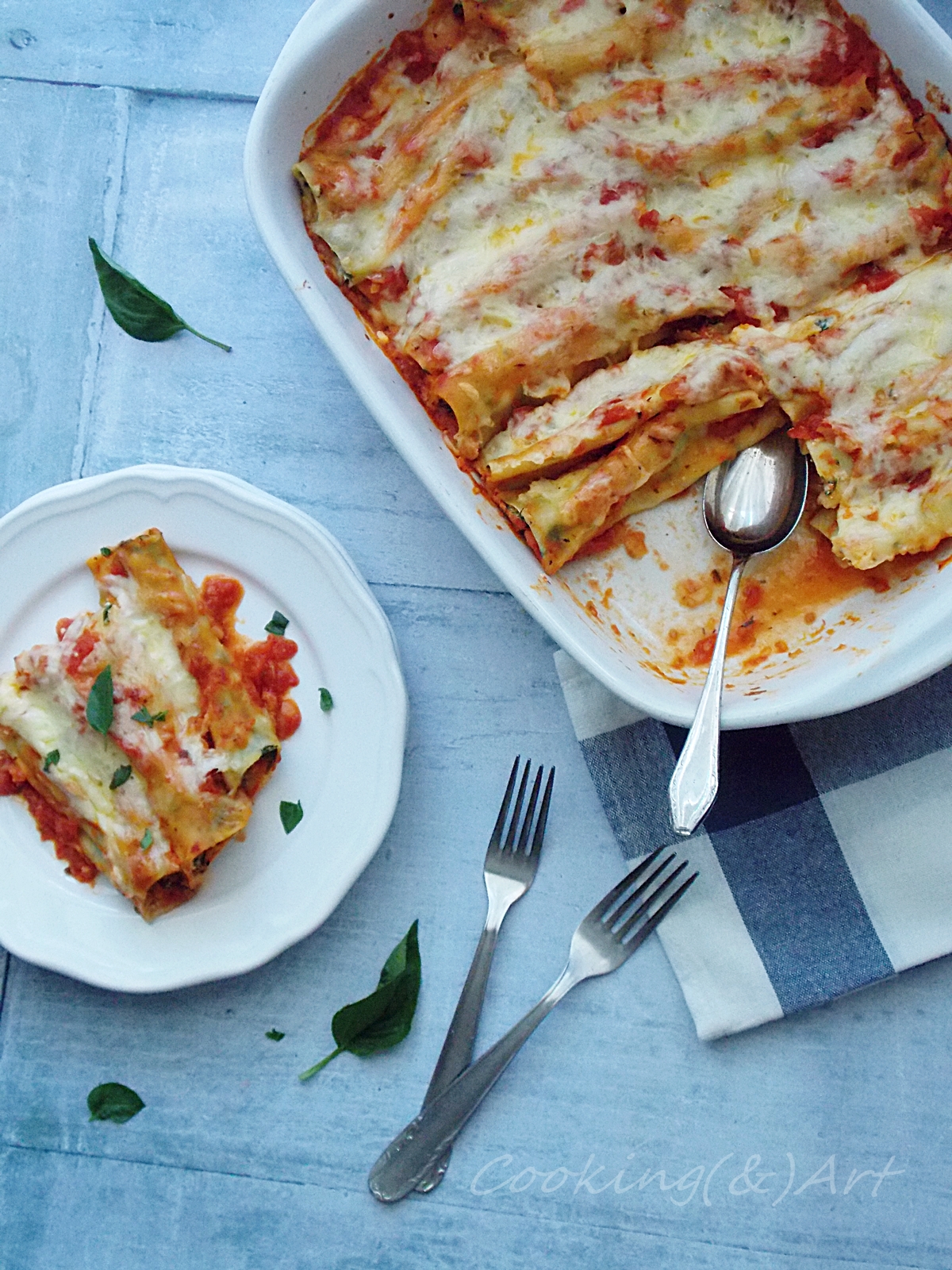 Κανελόνια γεμιστά με σπανάκι & τυριά / Cannelloni with spinach & feta ...