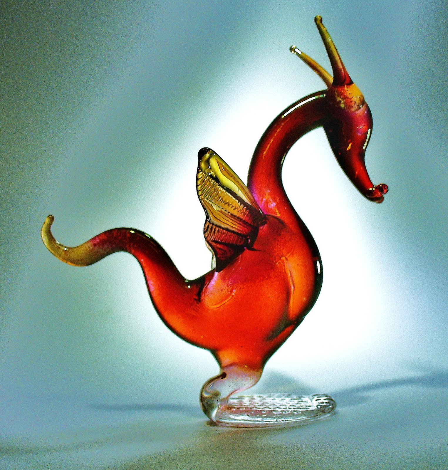Glassbloggery: Montgomery glass dragon for Christmas 2012