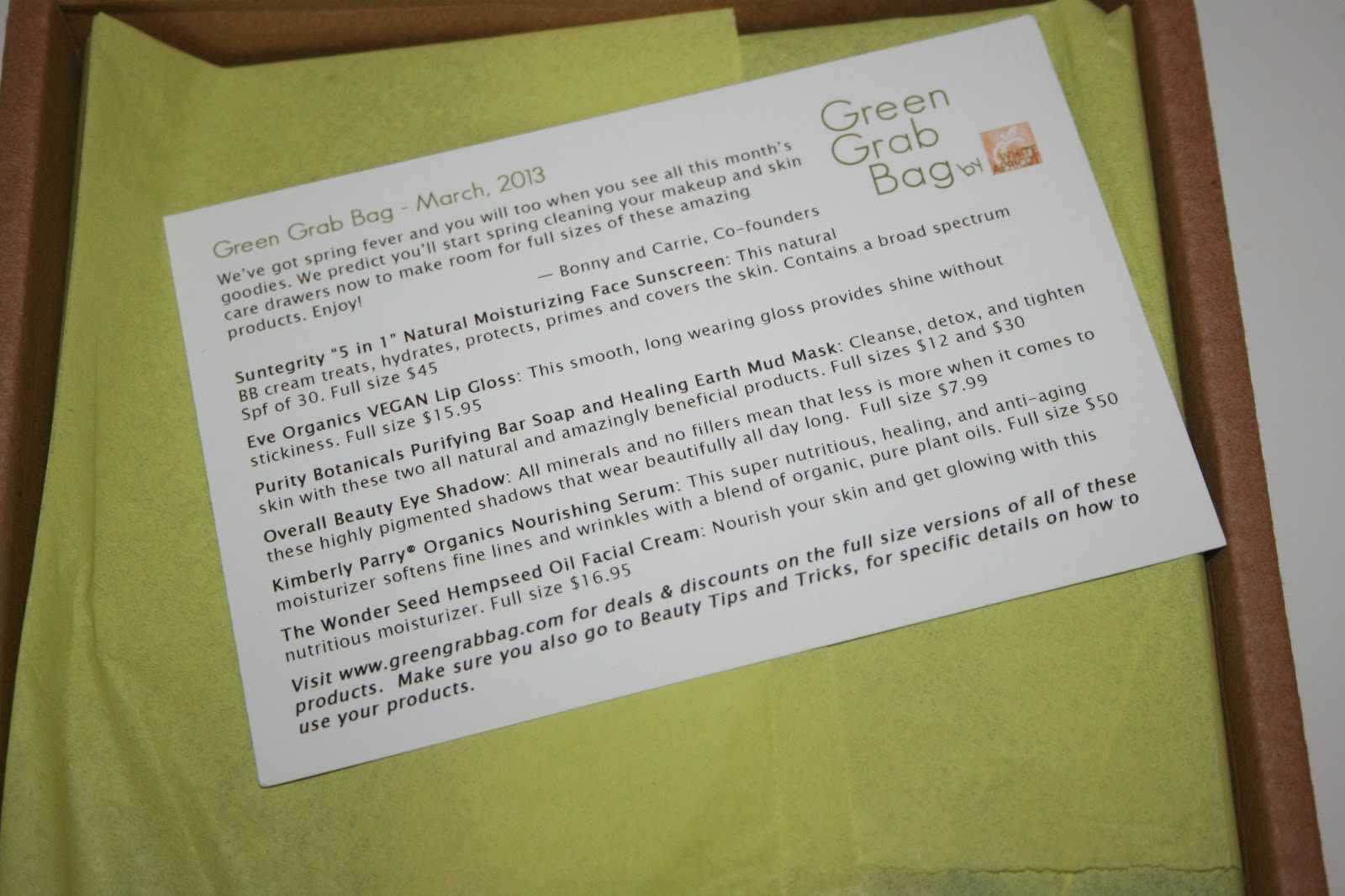 Trying To Go Green: Green Grab Bag by White Apricot