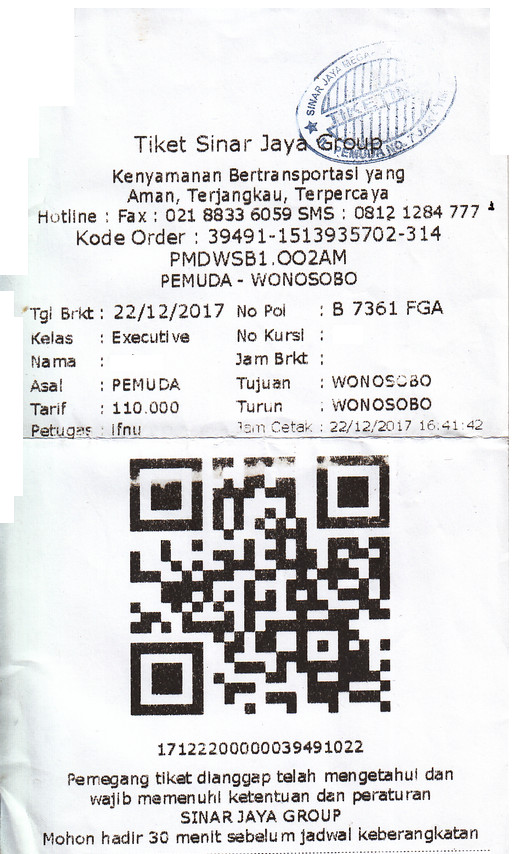 Bus Malam untuk Jurusan Jakarta - Purwokerto - Purbalingga ...