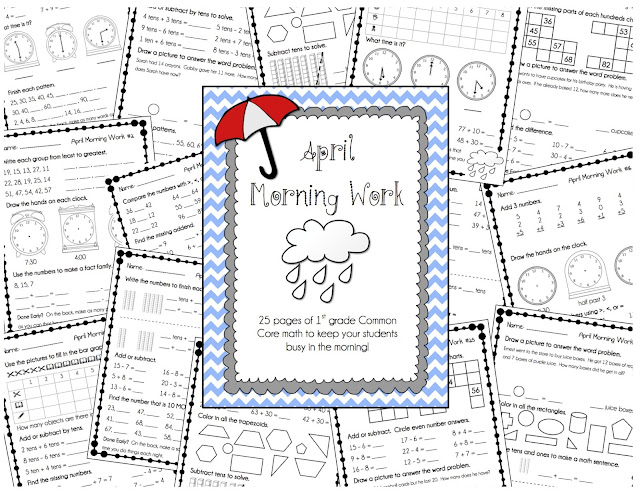 Mr. First Grade: April Morning Work