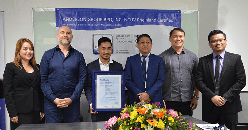 Anderson Group BPO Inc. receives ISO 27001:2013 Certification