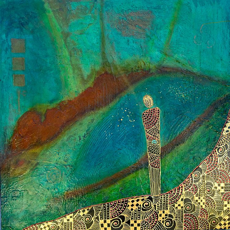 PAT STACY ART: Original Contemporary Painting, Abstract Figure, Mixed ...