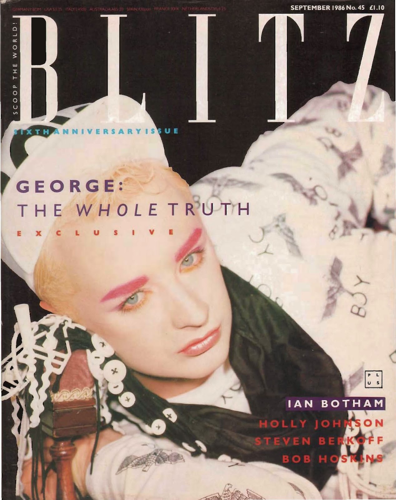 Top Of The Pop Culture 80s: Boy George Blitz Magazine 1986