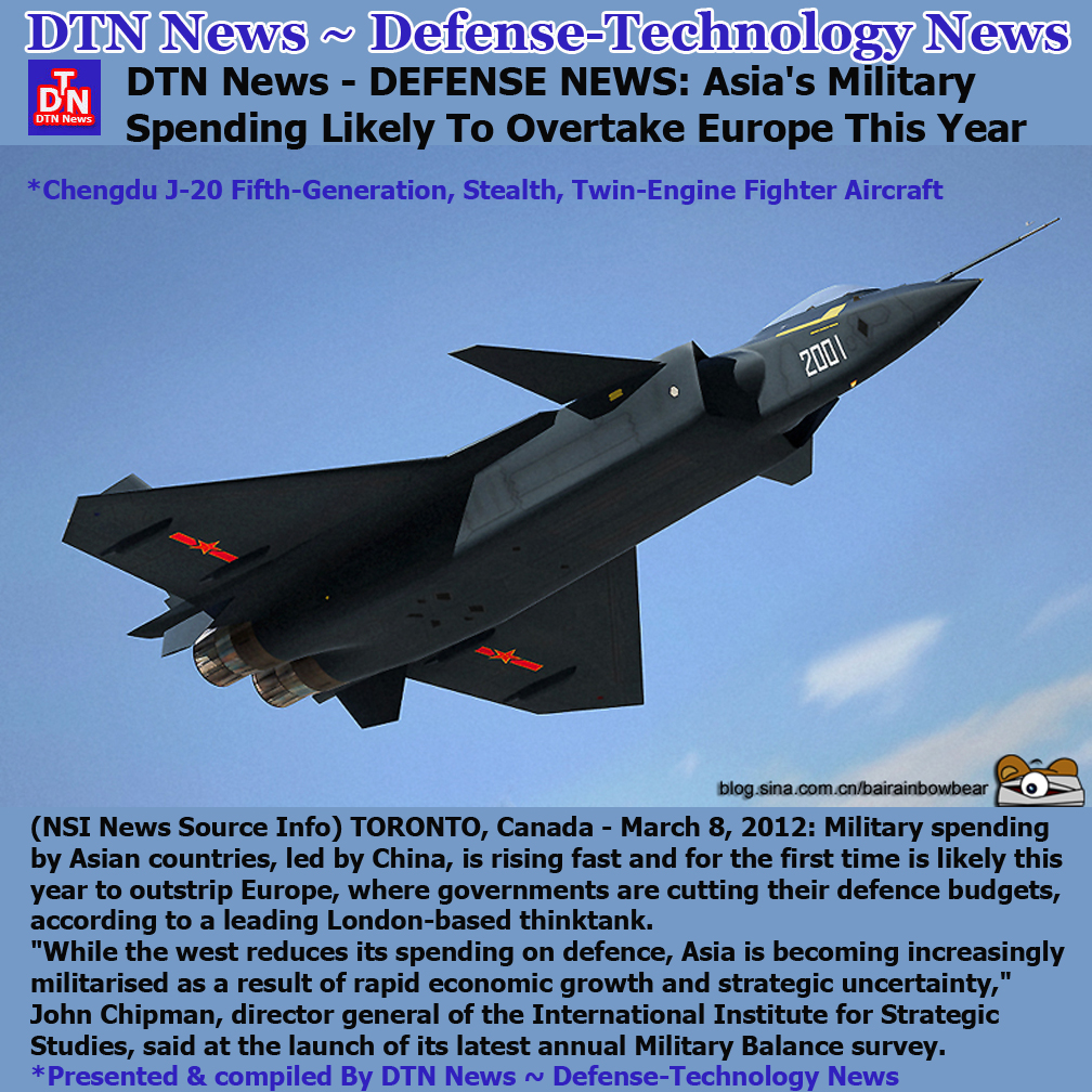 Asian Defense News: DTN News - DEFENSE NEWS: Asia's Military Spending ...