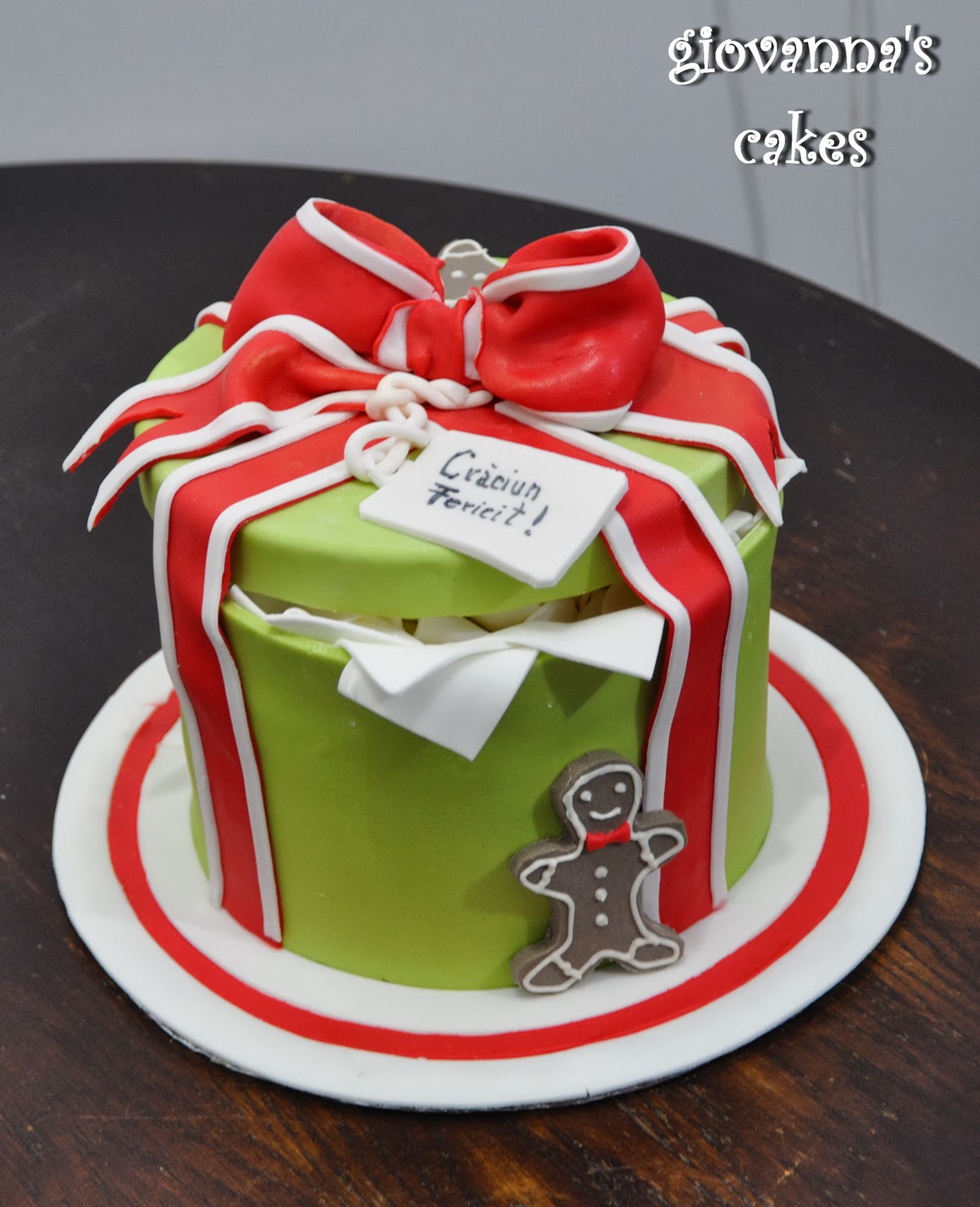 giovanna's cakes: Christmas present box cake