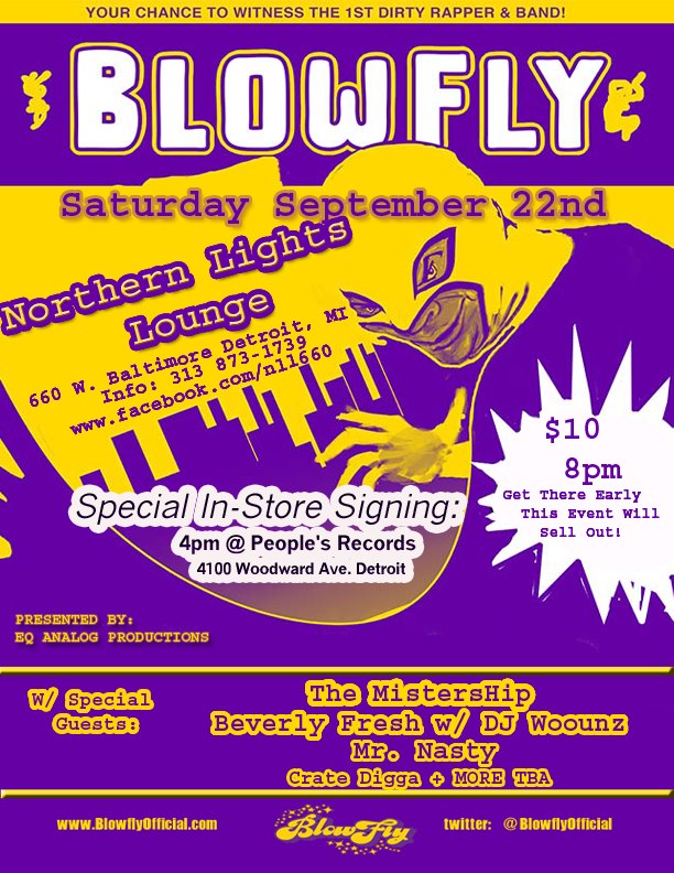 MOTORCITYBLOG: UPCOMING (Saturday 9/22): BLOWFLY at Peoples Records and ...