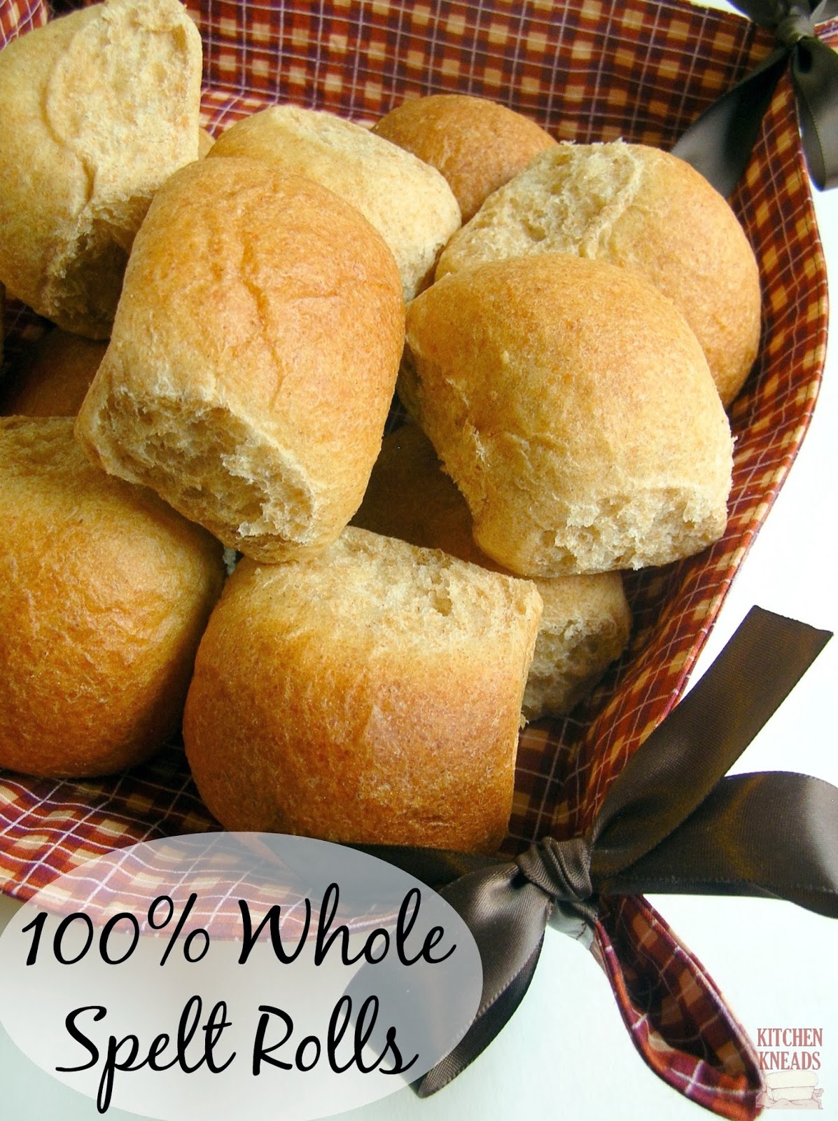100% Whole Spelt Dinner Rolls | Kitchen Kneads
