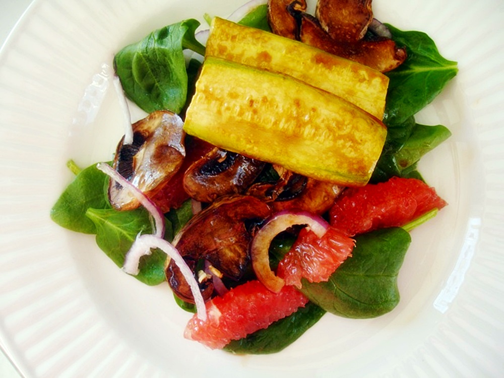 Zucchini Mushroom Salad ~ Raw Food Recipe | Planted365