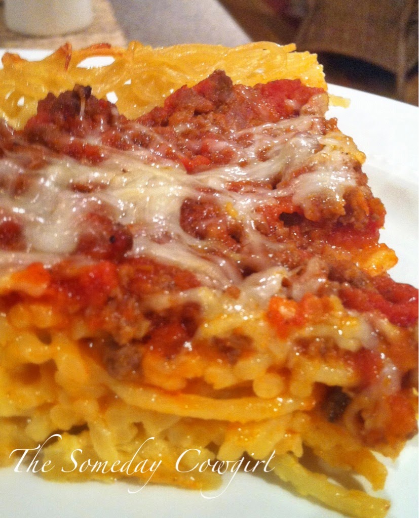 The Someday Cowgirl: Cheesy Baked Spaghetti Pie