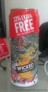 What I Drink At Work: Wicked Energy Drink Review