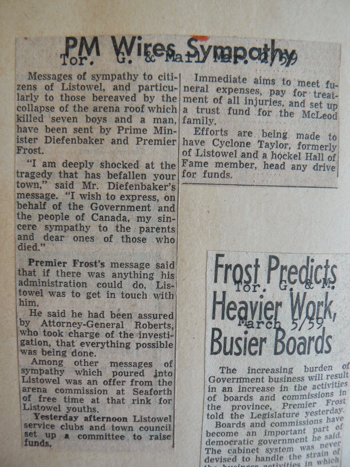 J.M. Reflections/Réflexions J.M. : 1959 Listowel Memorial Arena tragedy ...
