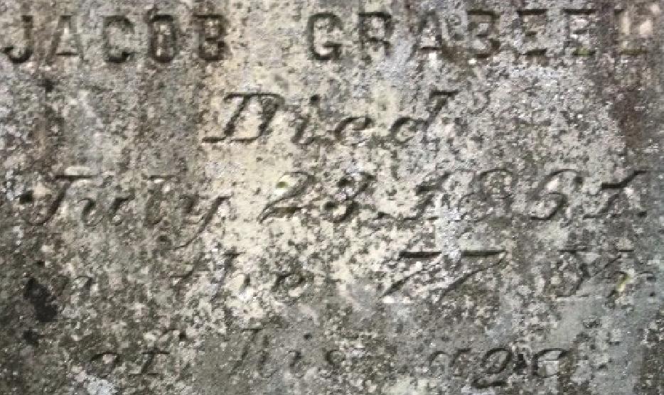 Old Stones Undeciphered: Tombstone Tuesday: Jacob Grabeel 1784 - 1861