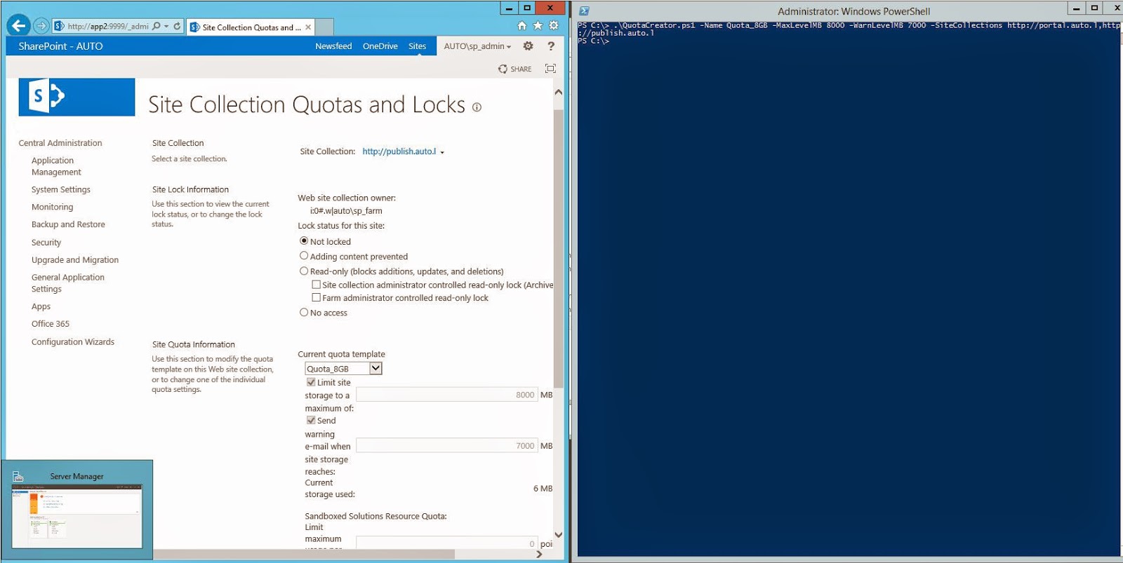 SharePoint Trenches: SharePoint 2013 Quota Template creation script