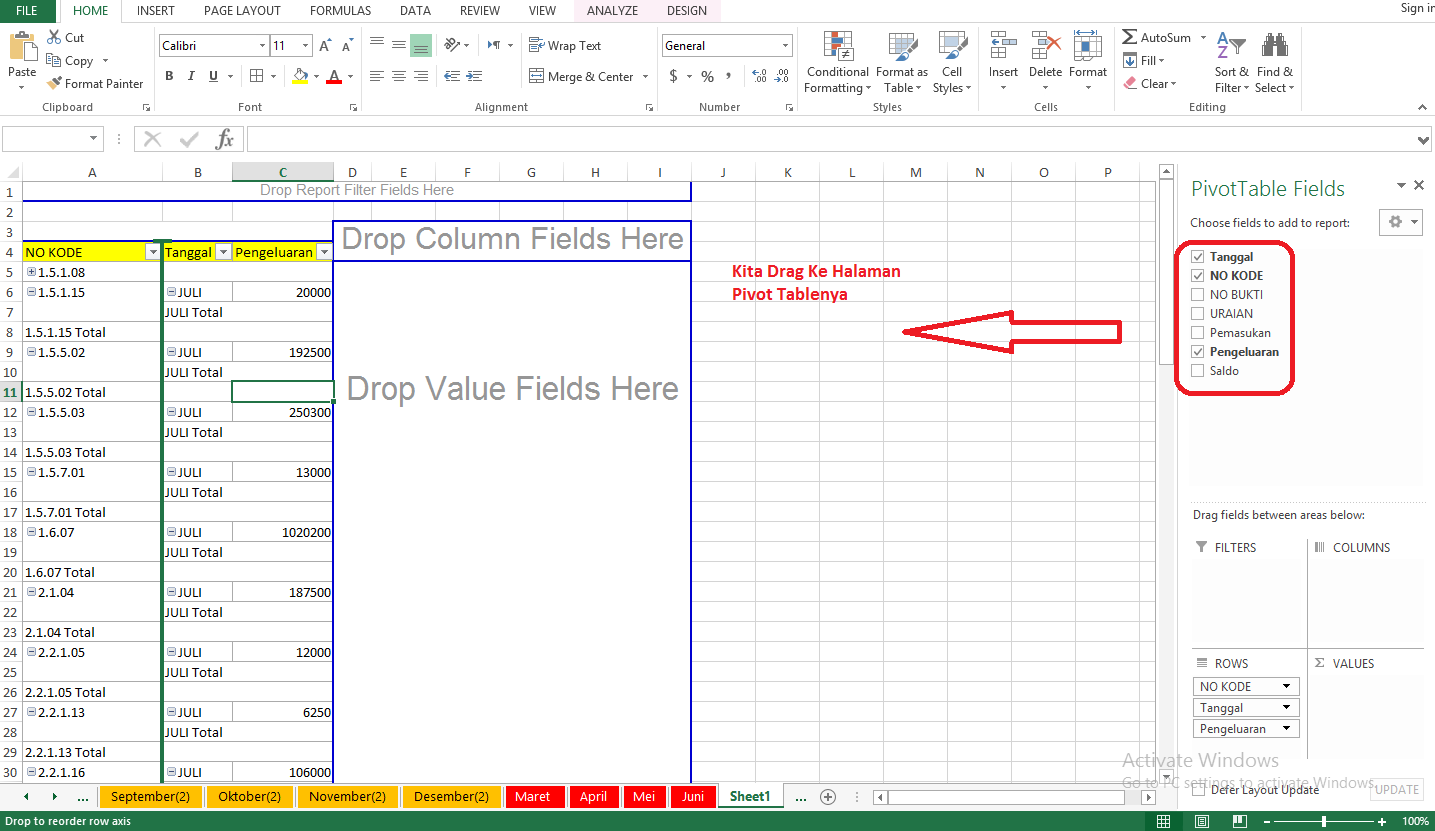 Cara Membuat Pivot Table Di Excel 2013 Tutorial Word Excel Internet