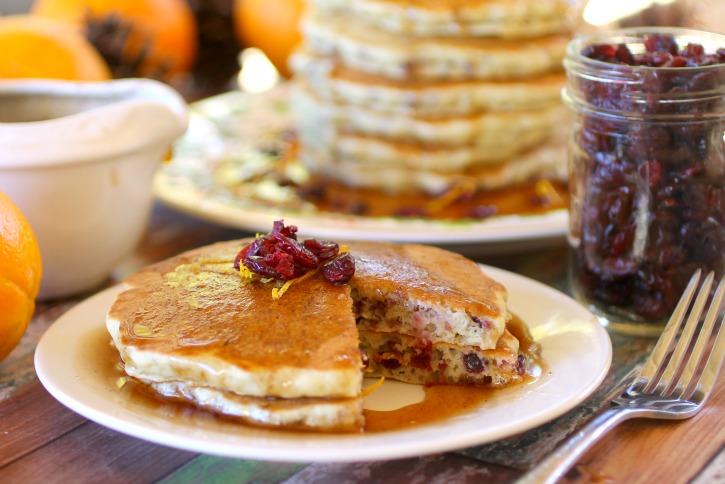 Hungry Harps: Cranberry-Orange Pancakes with Spiced Syrup
