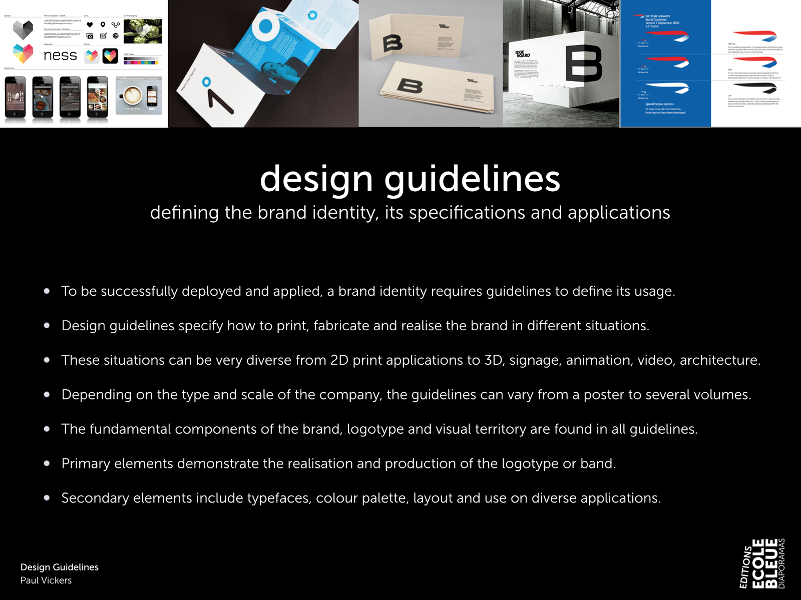 Paul Vickers : Design Thinking: Creating design guidelines
