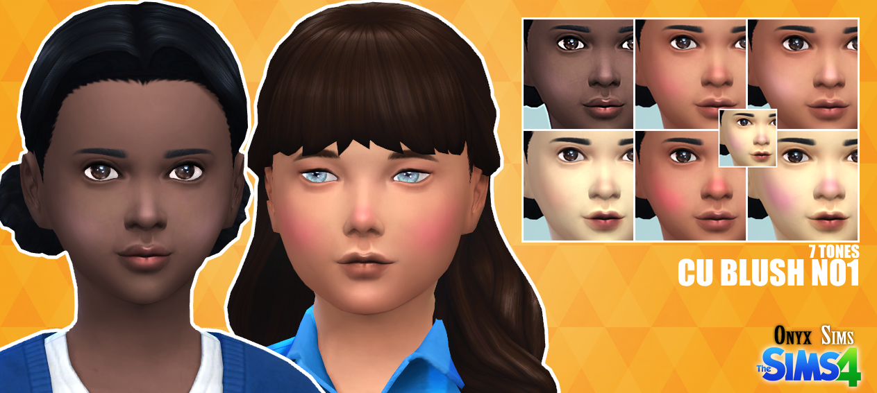 TS4 - Unisex Child Blush - Onyx Sims
