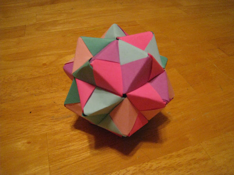 Crafts 4 Camp: How to Make a Sonobe Small Triambic Icosahedron (Modular ...