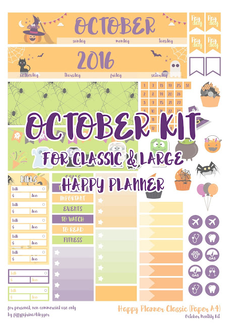 HAPPY PLANNER: OCTOBER MONTHLY KIT | Be Free