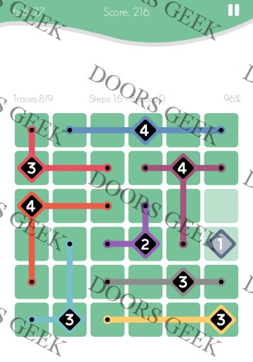 Logic Traces 6x6 Level 27 ~ Doors Geek