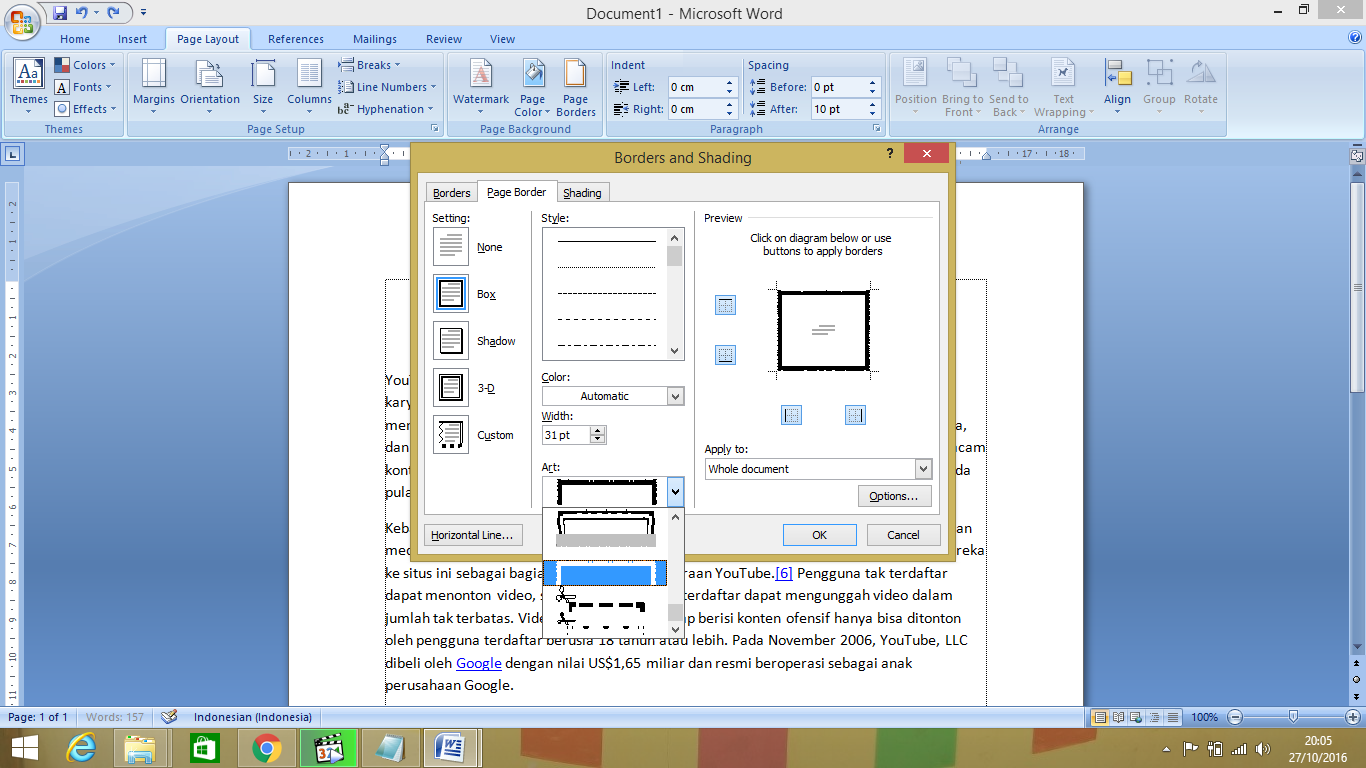 Membuat Bingkai dan Text Box pada Dokumen Microsoft Word ~ KUAS