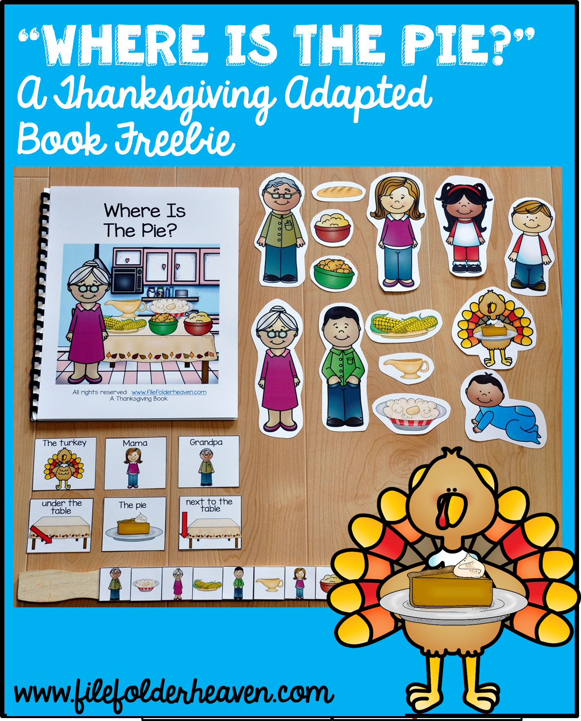 File Folder Heaven Blog: "Where Is The Pie?" Thanksgiving Adapted Book ...