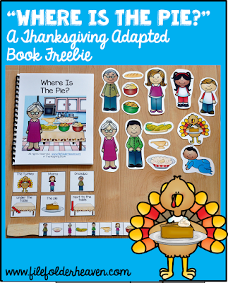 File Folder Heaven Blog: "Where Is The Pie?" Thanksgiving Adapted Book ...