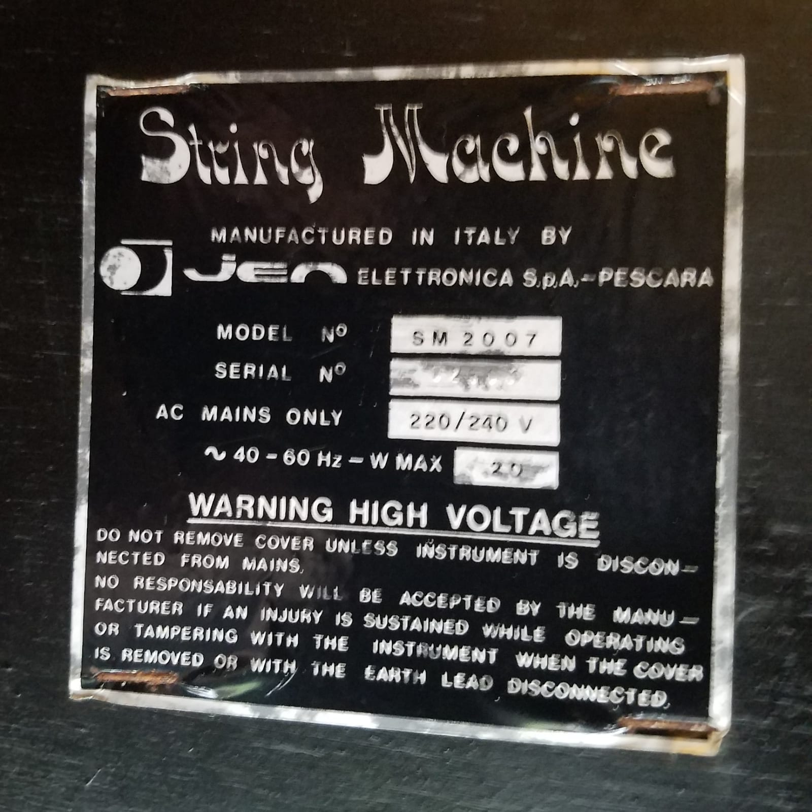 MATRIXSYNTH: Jen SM 2007 String Machine Paraphonic Synthesizer