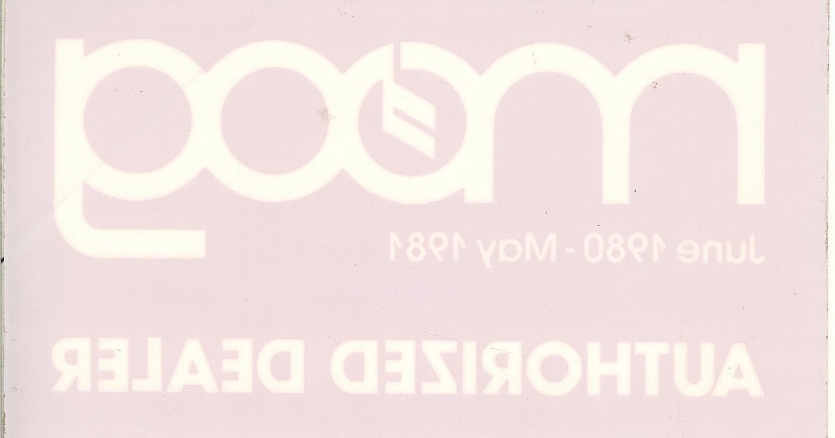 MATRIXSYNTH: Original 1981 Moog Authorized Dealer 2-sided Window Decal ...