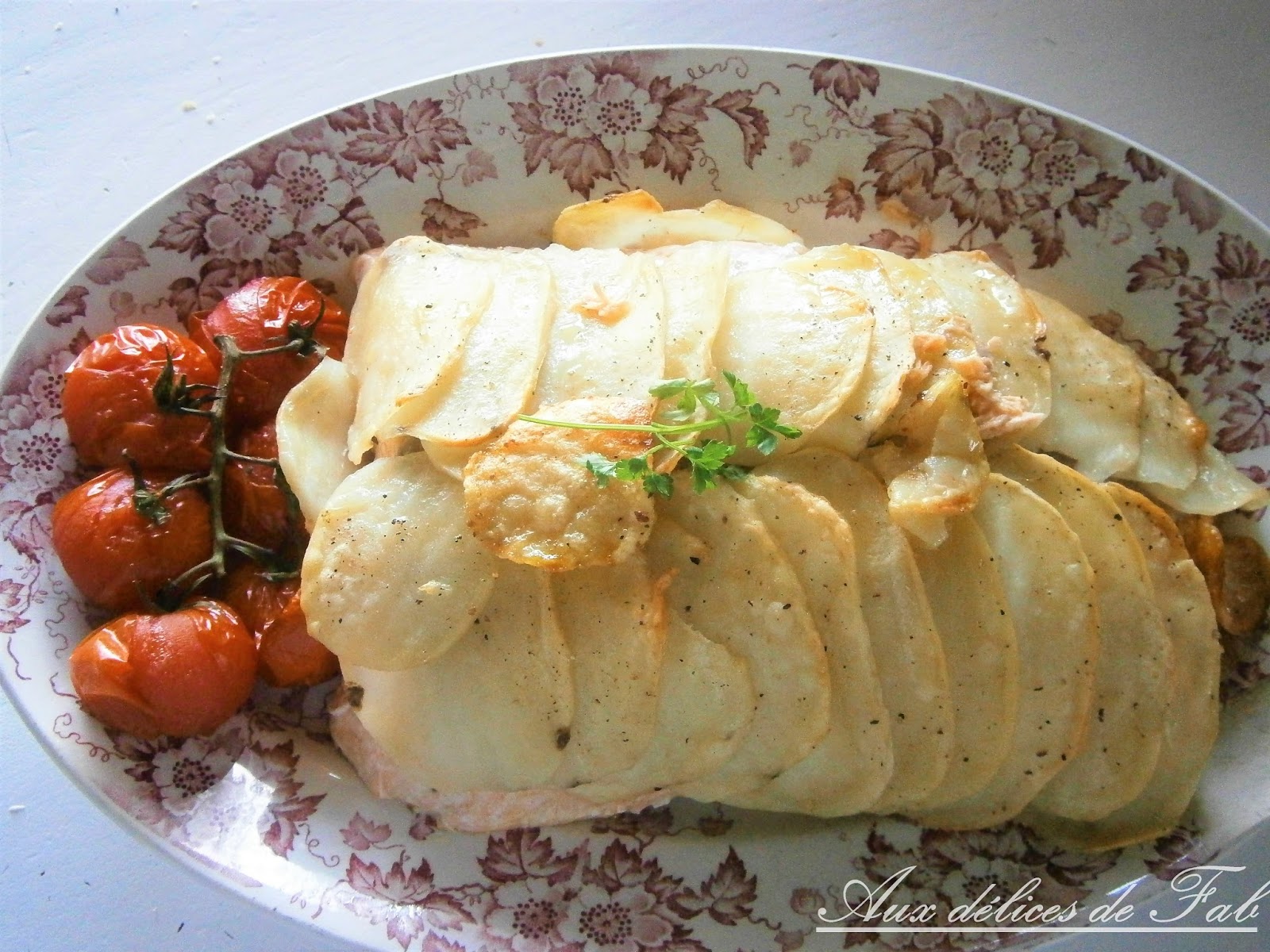 Aux délices de Fab: Saumon rôti en écailles de poisson