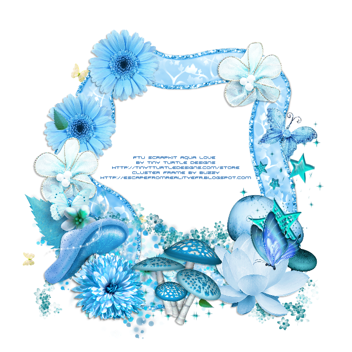 Escape From Reality Blog: FTU Clusters & Cluster Frames 'Aqua Love'