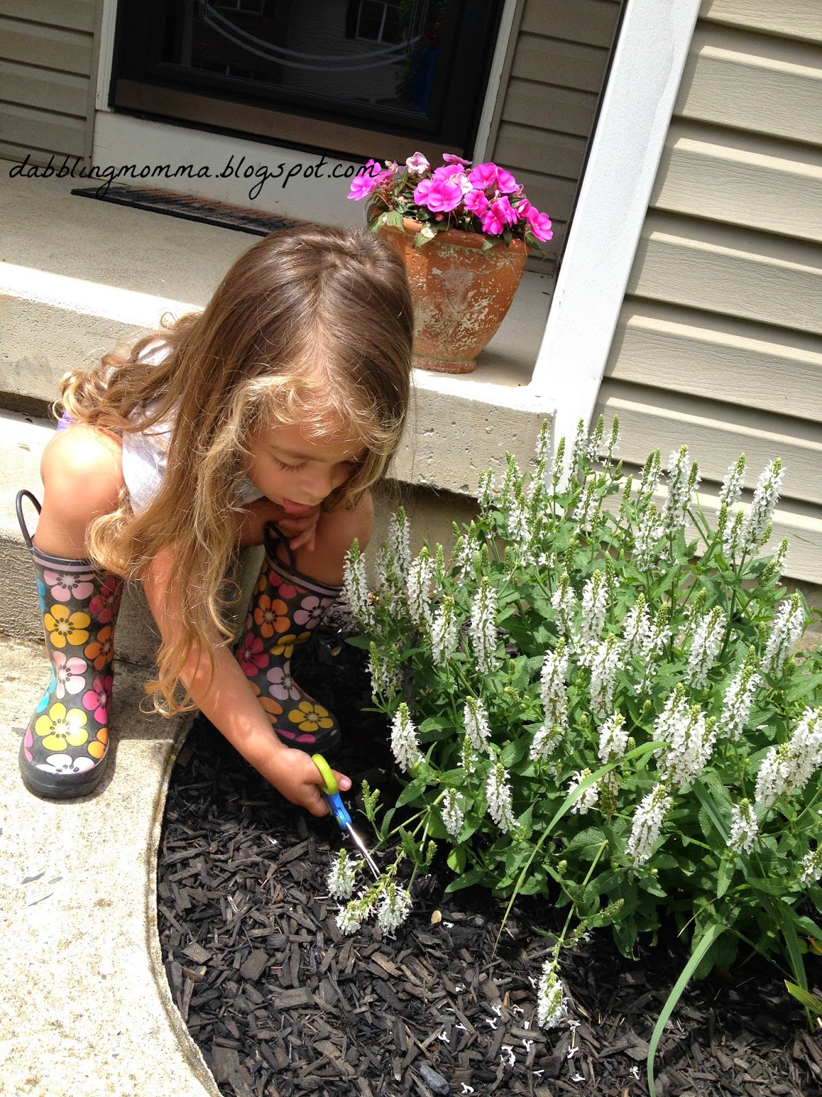 Dabblingmomma: Flower Cutting and Fine Motor Skills