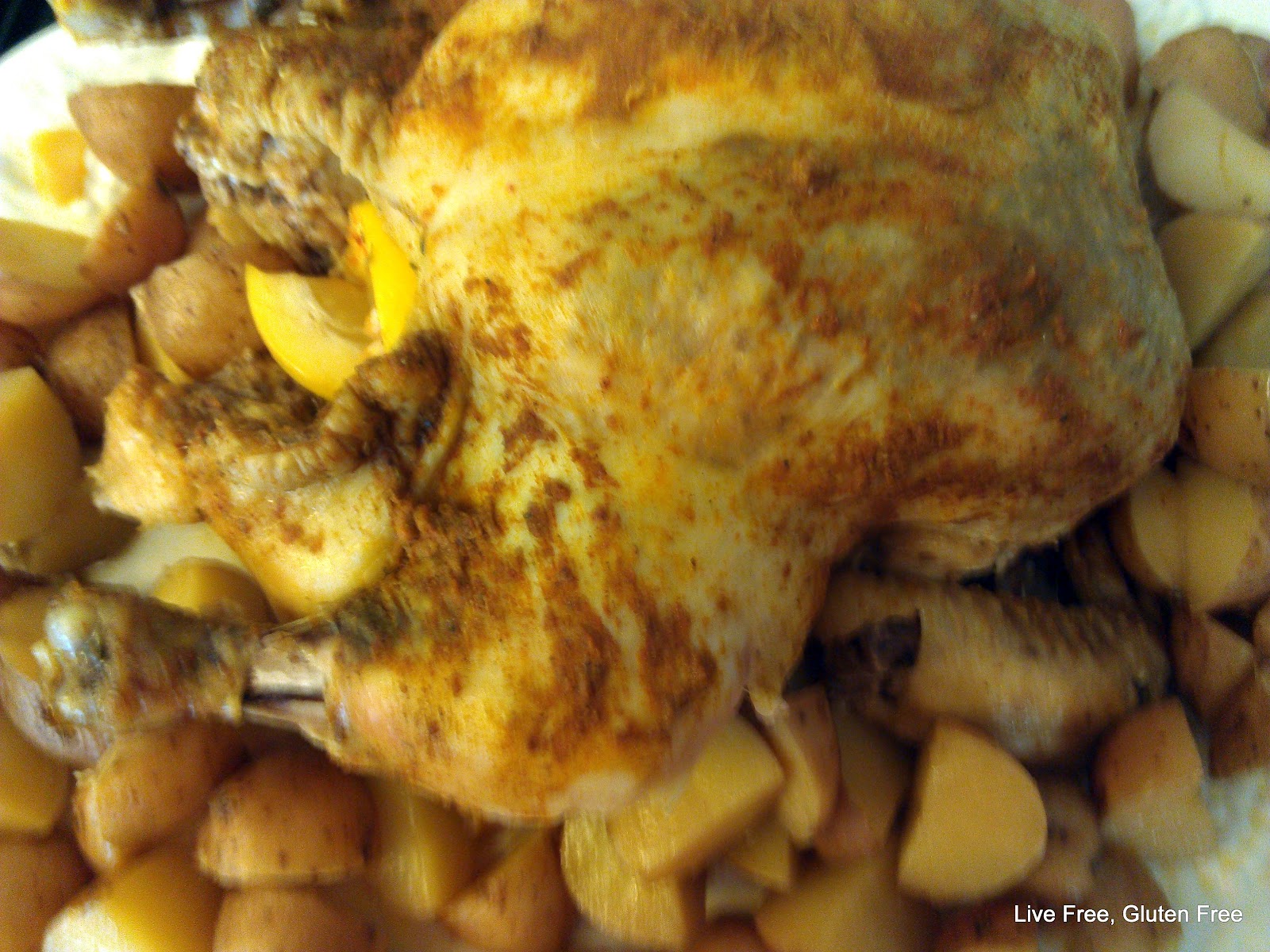 Live Free, Gluten Free: Peruvian Roast Chicken with Red Potatoes