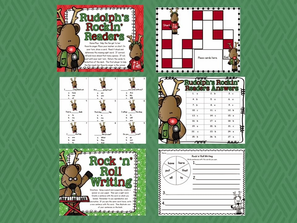 First Grade and Fabulous: Rockin' Reindeer Centers