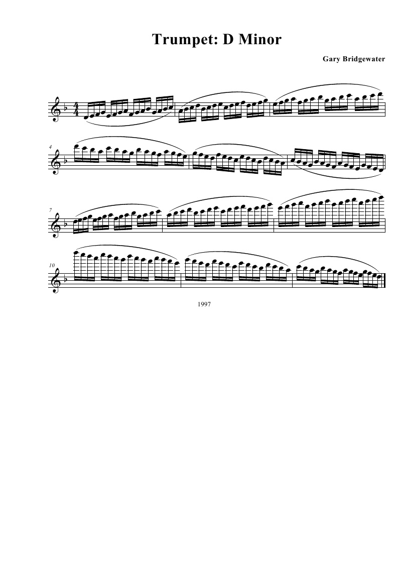 Trumpet: Trumpet: D Minor