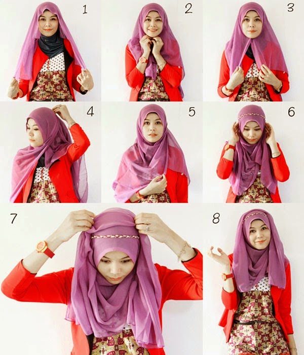 Tutorial dan Model Hijab Segi Empat Trendy Terbaru