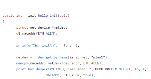 Linux - dev_get_by_name / __dev_get_by_name