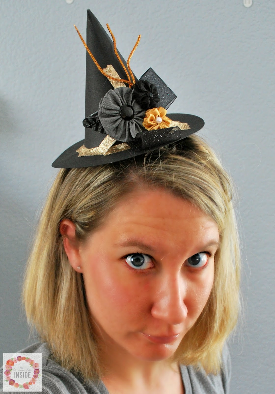 (30 crafty days of halloween) witch hat fascinator - See Vanessa Craft